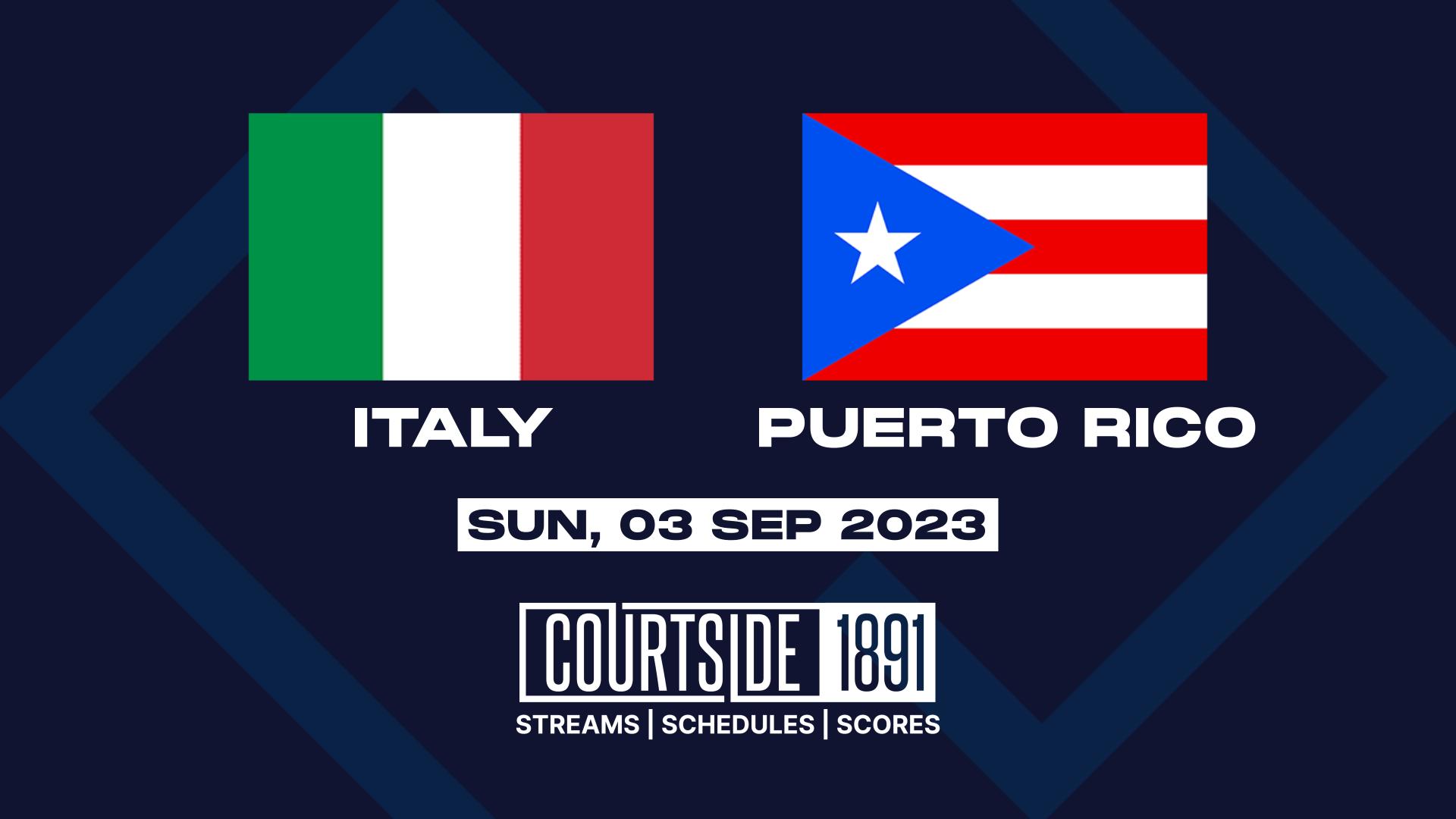 Pregame - Italy vs Puerto Rico 09/03/2023